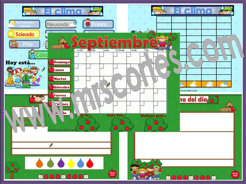 EASITEACH Calendar Math- Septiembre (Spanish) | Teaching Resources