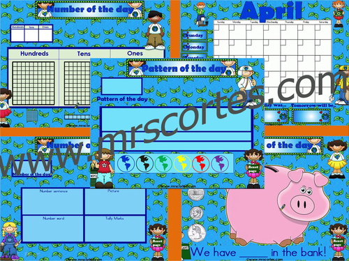 EASITEACH Calendar Math- April (English) | Teaching Resources