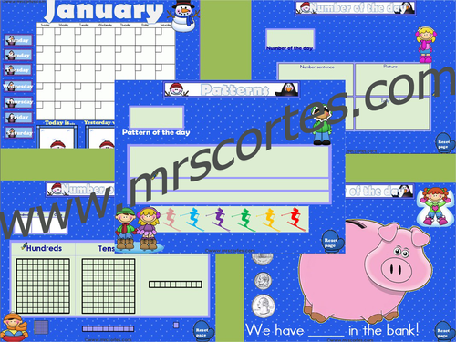 EASITEACH Calendar Math- January (English) | Teaching Resources