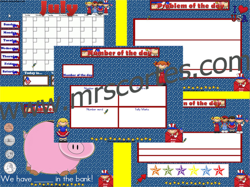 EASITEACH Calendar Math- July (English) | Teaching Resources