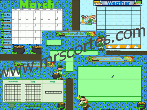 EASITEACH Calendar Math- March (English) | Teaching Resources