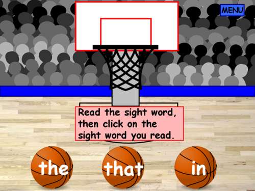 Sight Words Basketball #1 PowerPoint Game | Teaching Resources