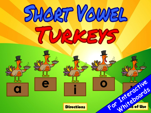 Short Vowels Turkey PowerPoint Game | Teaching Resources
