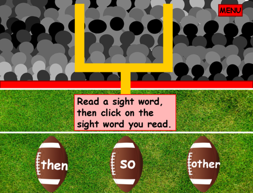 Sight Words Football #2 PowerPoint Game | Teaching Resources