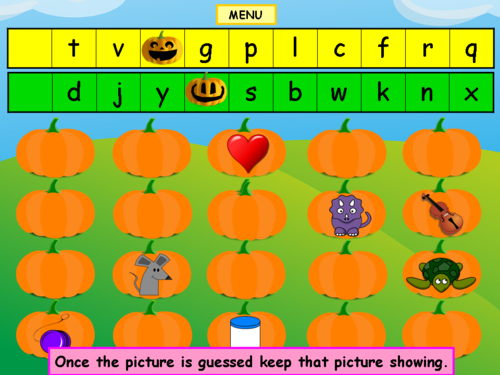 Phonics Pumpkin Patch Match PowerPoint Game | Teaching Resources
