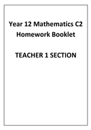 C1 and C2 A-Level Edexcel Mathematics Homework Booklets | Teaching ...