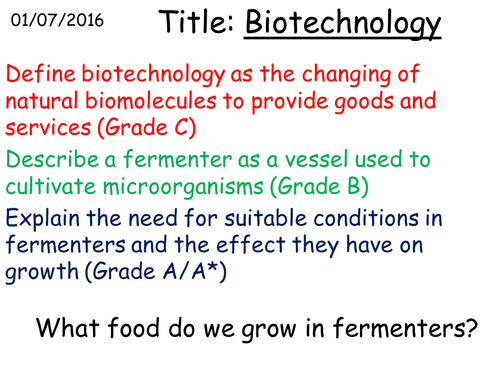 B3.19 Biotechnology | Teaching Resources