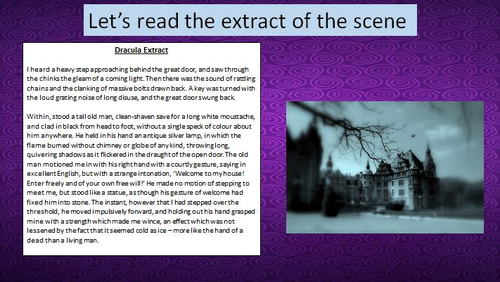 Dracula Extract - Complete Lesson by - UK Teaching Resources - TES