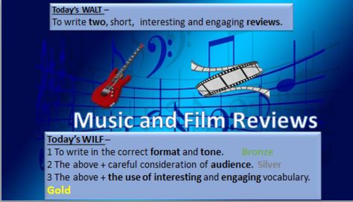 Music and Film Reviews - Complete Lesson | Teaching Resources