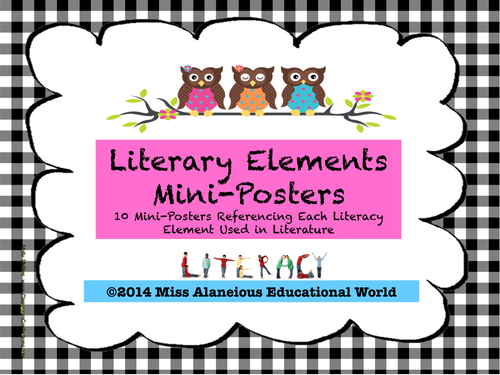 Literary Elements of a Story Mini-Posters | Teaching Resources