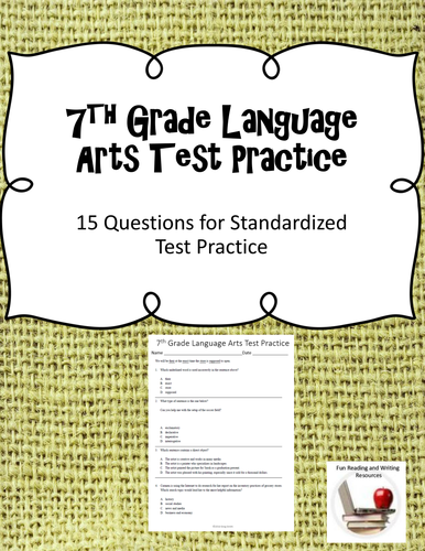 7th Grade Language Arts Test Practice | Teaching Resources