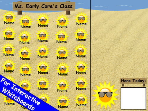 Sun Attendance Board PowerPoint | Teaching Resources
