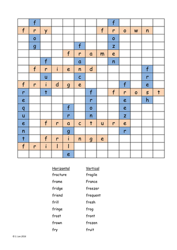 FR Blends worksheets | Teaching Resources