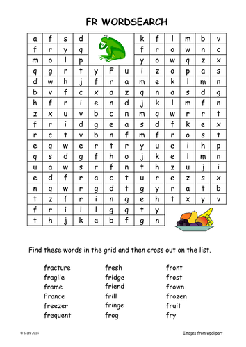 FR Blends worksheets | Teaching Resources