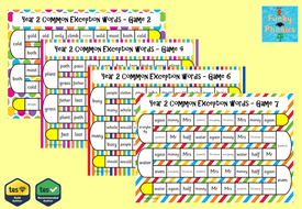 Year 2 Common Exception Words - Board Games | Teaching Resources