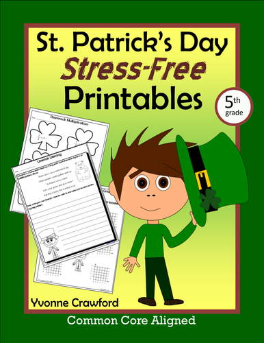 St. Patrick's Day NO PREP Printables - Fifth Grade Common Core Math and ...