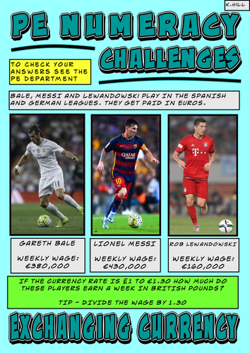 Numeracy in PE Display Board Posters by NW_PE - Teaching Resources - TES