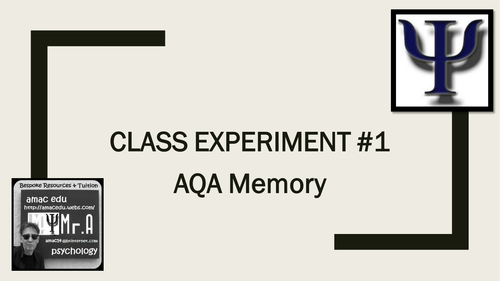 AQA Memory (New Spec A-Level Psychology: Year 1 & AS)... Just pick up a ...
