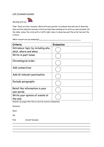 Year 5 / 6 Writing a Recount Unit of Work / 2 weeks lesson plans ...