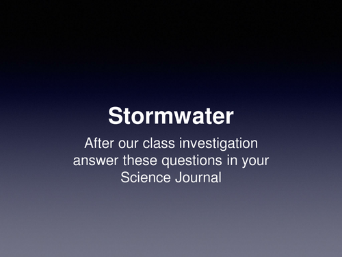 Understanding Stormwater Pollution | Teaching Resources