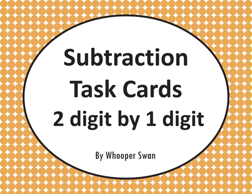 Subtraction Task Cards Bundle | Teaching Resources