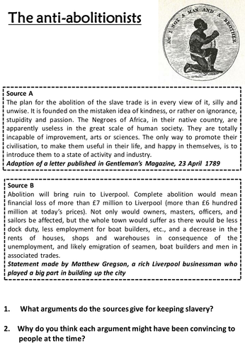 Slavery - The Abolition of Slavery (two lessons) | Teaching Resources