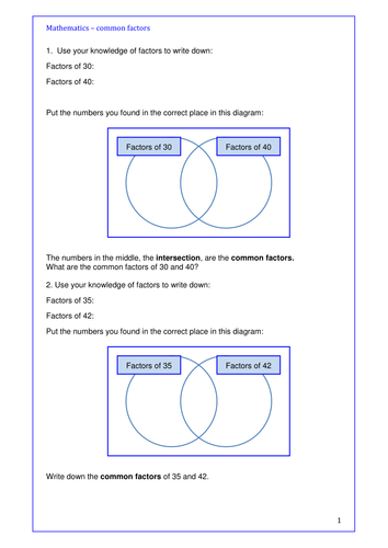 Maths KS2, KS3 or GCSE revision. Factors, multiples and prime numbers ...
