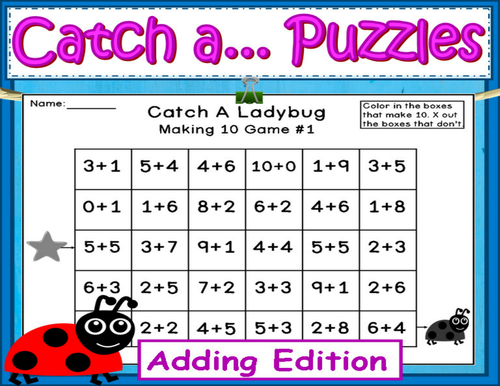 Addition Catch a... Puzzles | Teaching Resources