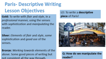 Paris Descriptive Writing - Complete Lesson | Teaching Resources