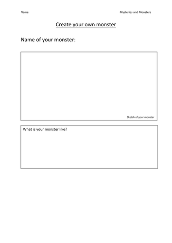 Monster Resource Pack | Teaching Resources
