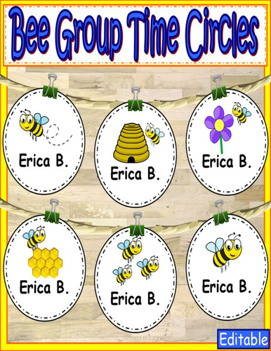 Bee Theme Group Time Circles | Teaching Resources