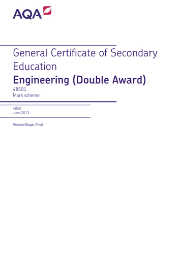 AQA ENGINEERING - Past Paper 2013 - Skateboards and associated ...