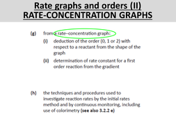 Rate Graphs and Orders PART II - OCR A Level Chemistry (Orders, Rate ...