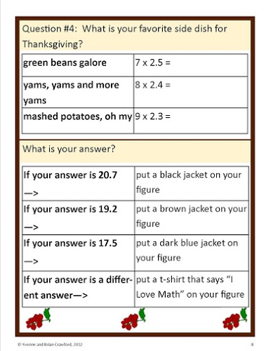 Thanksgiving Math Goofy Glyph (6th Grade Common Core) | Teaching Resources