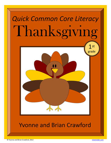 Thanksgiving No Prep Common Core Literacy (1st grade) | Teaching Resources