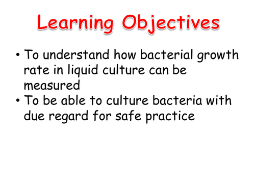 Edexcel Biology B Core Practical 12 Bacterial Growth | Teaching Resources