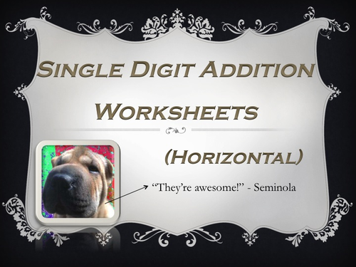 Single Digit Addition Worksheets - Horizontal (15 pages) | Teaching ...