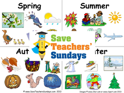 Activities in Each Season KS1 Lesson Plan, Worksheet and Writing Frame ...