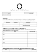 Main School Prefect Application Form and Job Description | Teaching ...