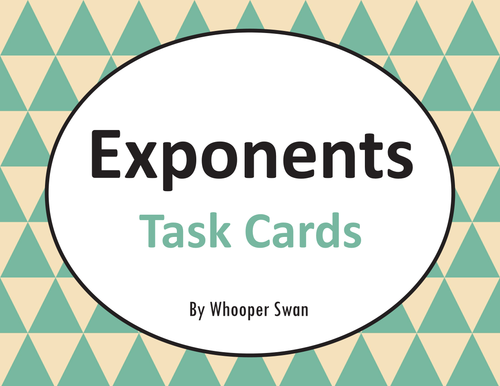 Exponents Task Cards | Teaching Resources