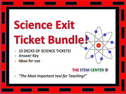 Science: Exit Tickets Bundle | Teaching Resources