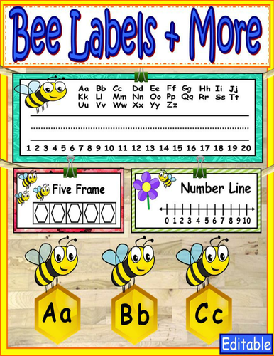 Bee Theme Labels and More | Teaching Resources