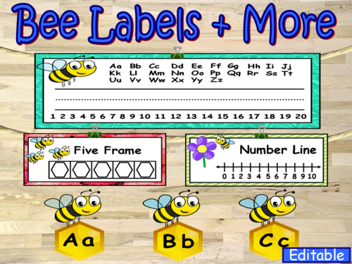 Bee Theme Labels and More | Teaching Resources