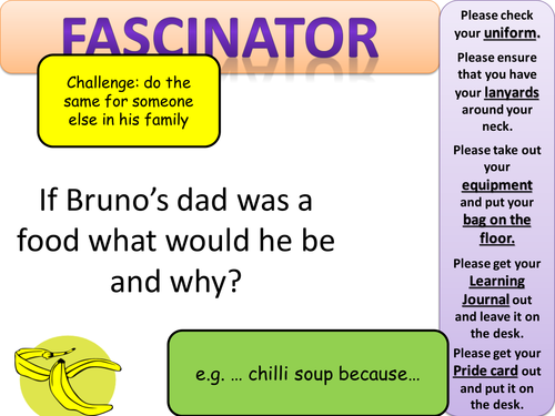 Full PowerPoint Lessons: The Boy in the Striped Pyjamas by John Boyne ...