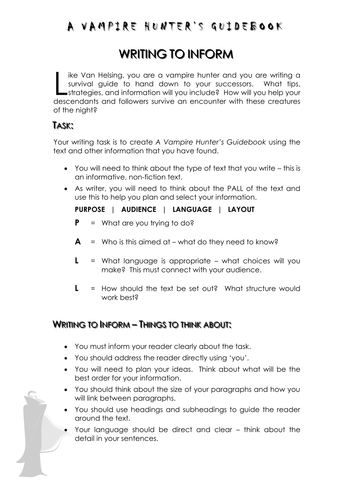 Dracula Mini-Scheme - Year 9 | Teaching Resources