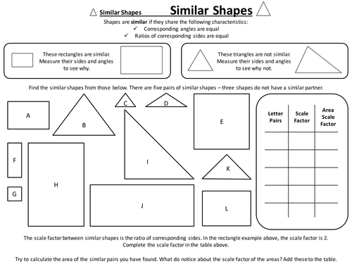 Similar Shapes | Teaching Resources