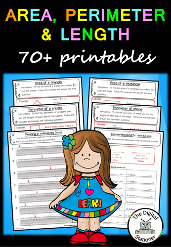 Area, Perimeter and Length (US version) – 70+ printables | Teaching ...