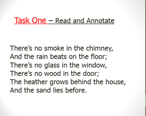 The Deserted House - Poetry Analysis | Teaching Resources