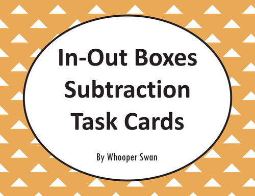 Input and Output Boxes Task Cards Bundle | Teaching Resources