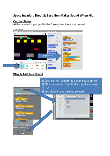 Scratch Space Invaders 1 Off Lesson To Excite Your Pupils Teaching Resources 